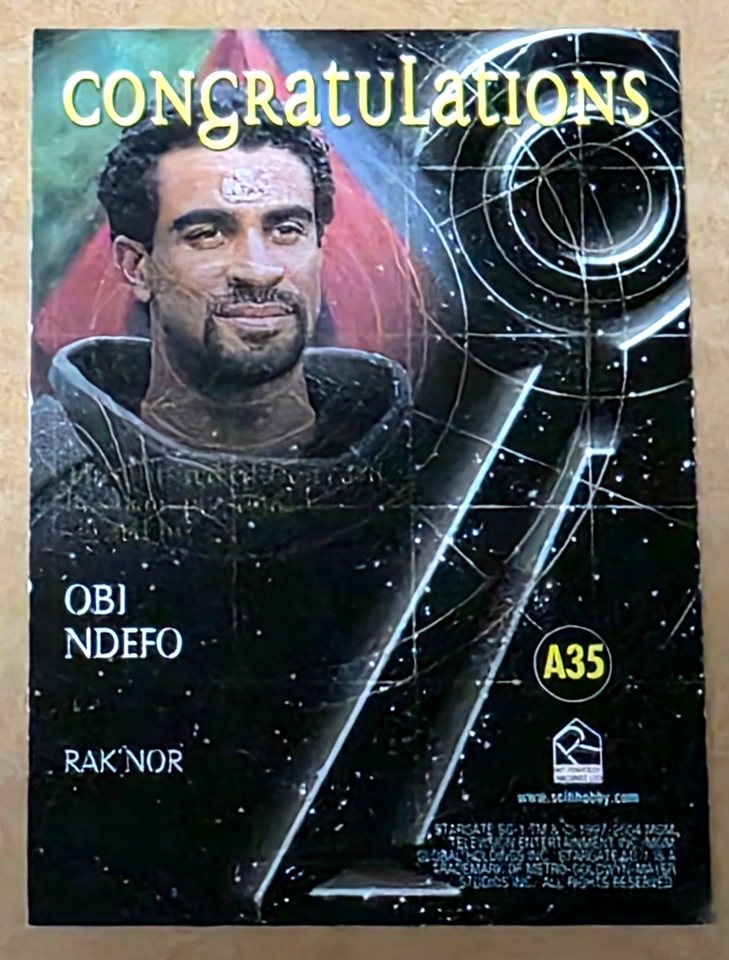 Stargate SG-1 Season 6 A35 Obi Ndefo Autograph | eBay