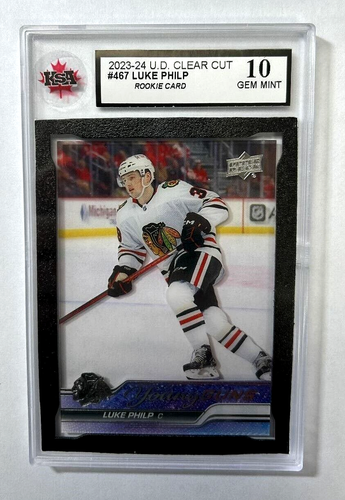 2023-24 Upper Deck Clear Cut #467 Luke Philp YG | KSA GRADED GEM MINT ...