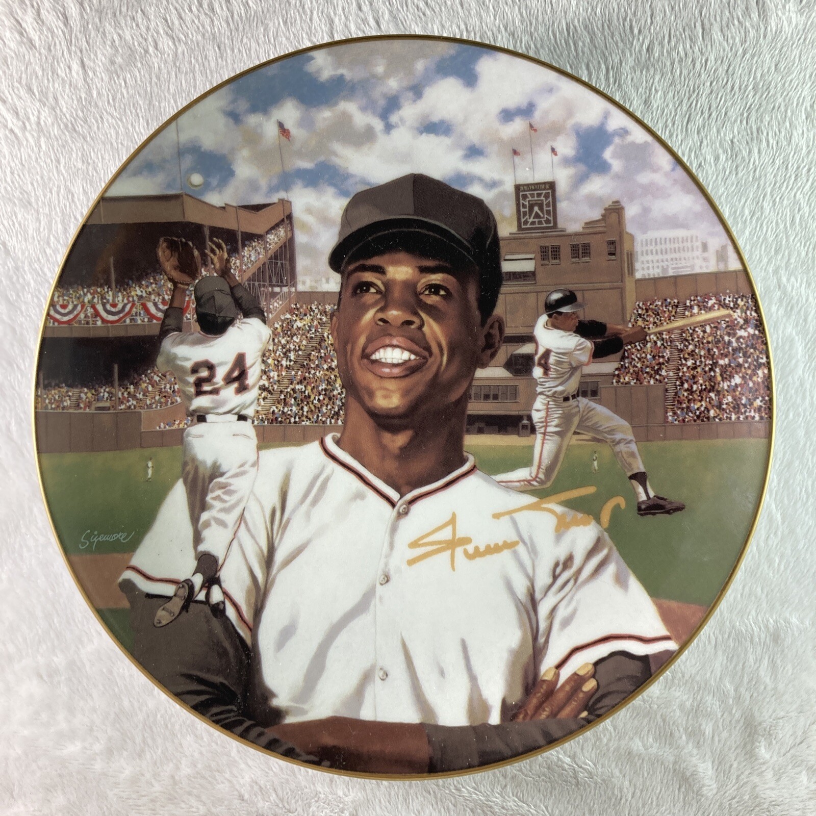 WILLIE "SAY HEY" MAYS Plate Superstars of Baseball Ted Sizemore #1 ...