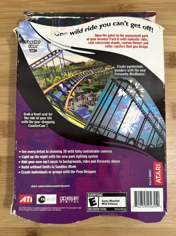Roller Coaster Tycoon 3 PC CD Rom Game Rated E 2004 | eBay