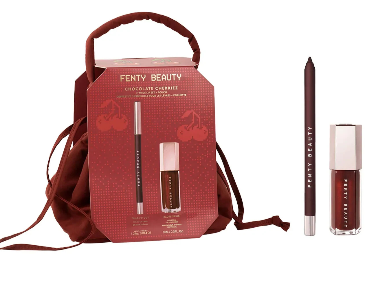 Fenty Beauty CHERRIEZ Set - Gloss Bomb CHERRY AMOR & Lip Liner Brown’d ...