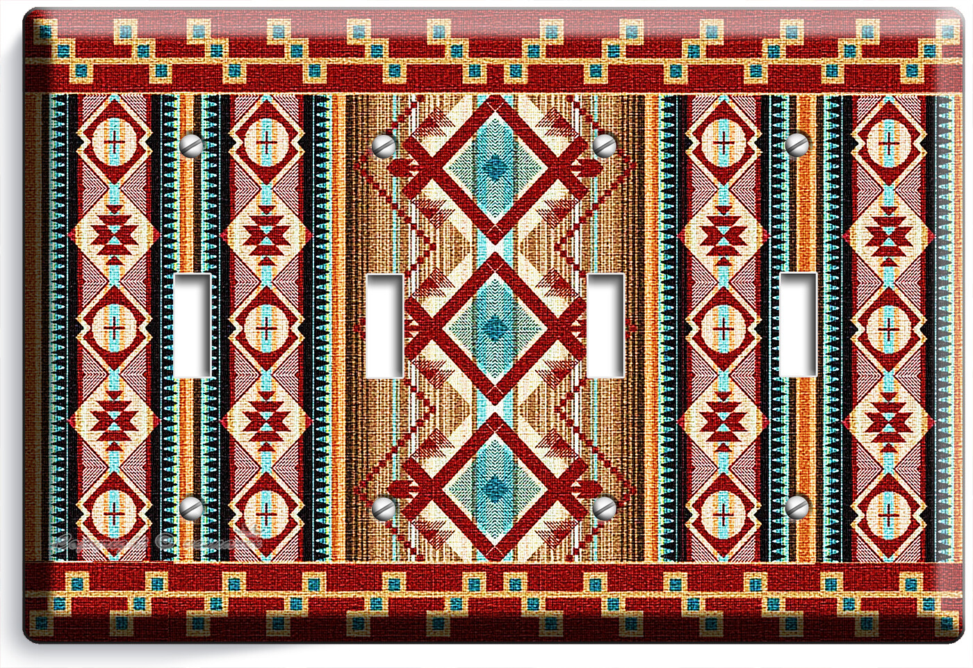 NATIVE AMERICAN SOUTHWEST FOLK PATTERN LIGHT SWITCH OUTLET WALL PLATE ...