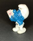 Smurfs Card Player Smurf 20056 Vintage Figure Rare PVC Toy Casino Poker ...