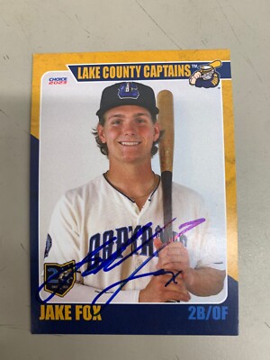 Jake Fox Signed Card 2023 Lake County Captains Team Card IP Auto | eBay