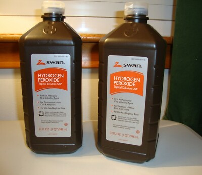 2X Hydrogen Peroxide 32 Fl Oz Antiseptic Topical Solution 3% First Aid ...