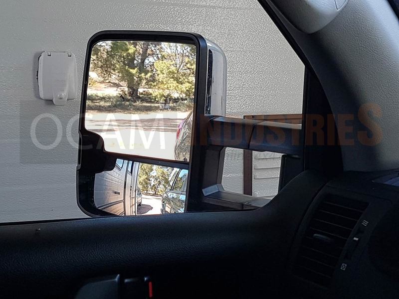 OCAM Extendable Towing Mirrors For Landcruiser 200 Series, Chrome ...