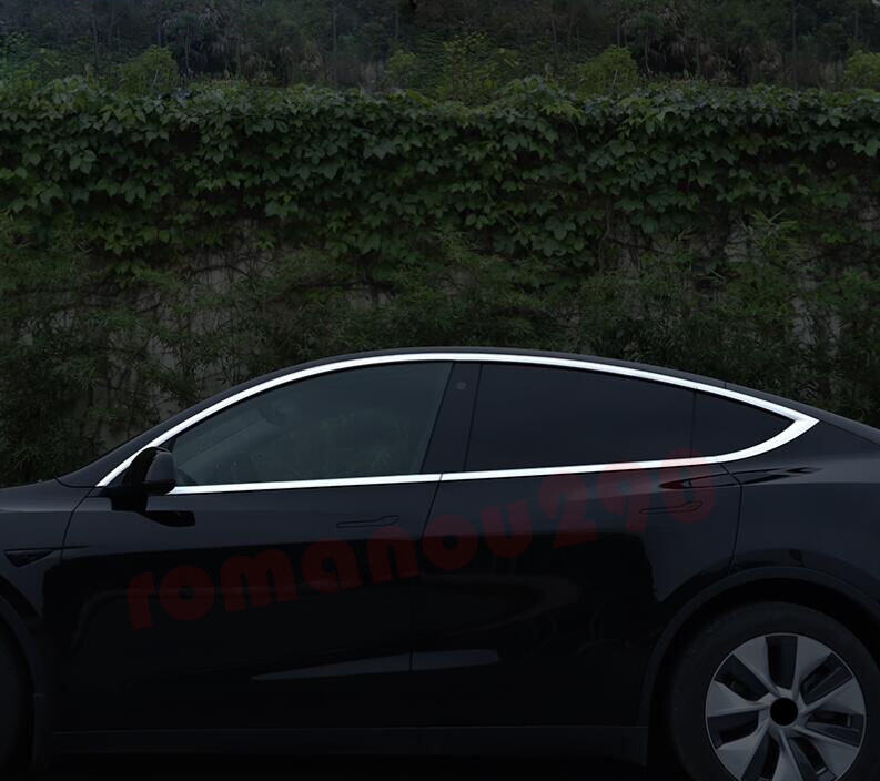 2020-2022 Tesla Model Y Stainless Chrome Car Window Molding Cover Trim ...