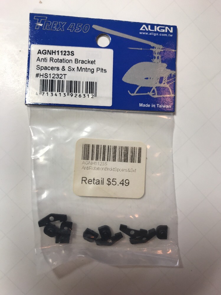 Align Rc Trex 450 Anti Rotation Bracket Spacers & Sx Mounting Parts | eBay