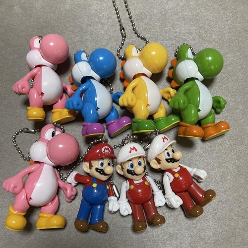 Super Mario Keychain Set Yoshi Mario Action Figures Collectible Toys | eBay