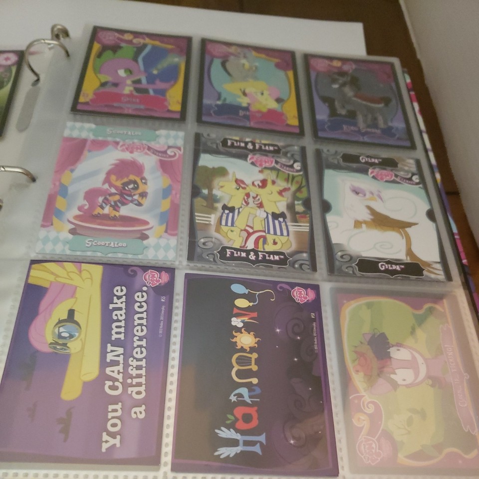 My Little Pony Binder with most cards, stickers, and tattoos, NM ...