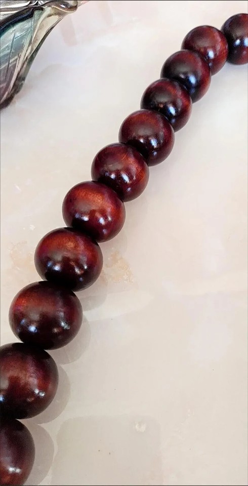 30mm*54 Beads Natural Wood Necklace Shaolin Temple Monks Buddha Kung fu ...