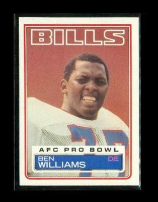 Vintage 1983 TOPPS AFC PRO BOWL Football Card #229 BEN WILLIAMS Buffalo ...
