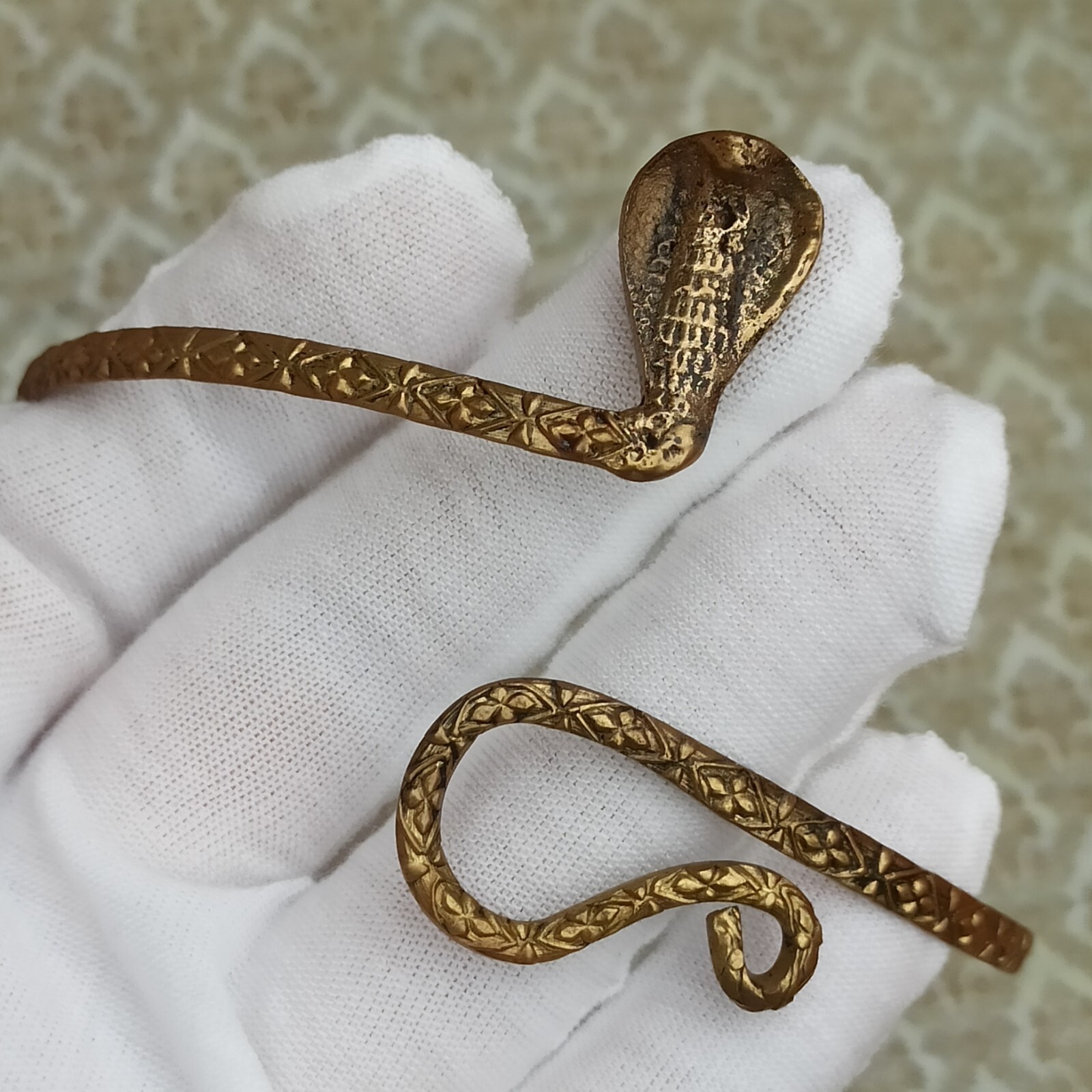 Egyptian Revival Cobra Armlet Bracelet Split Snake Bangle Bohemian ...