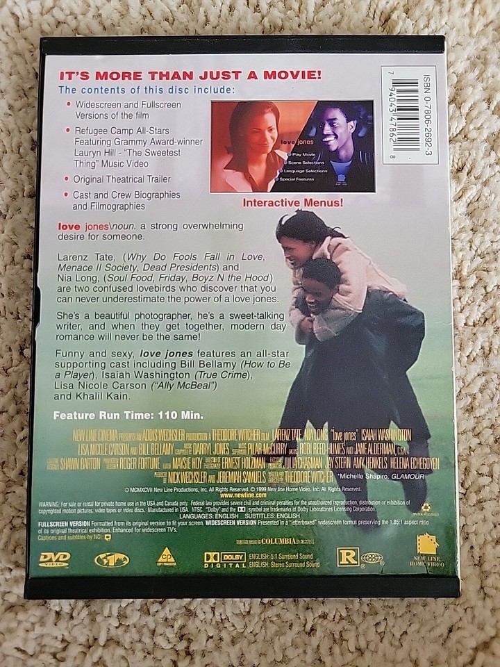 Love Jones DVD 1997 Good 794043478628 | eBay