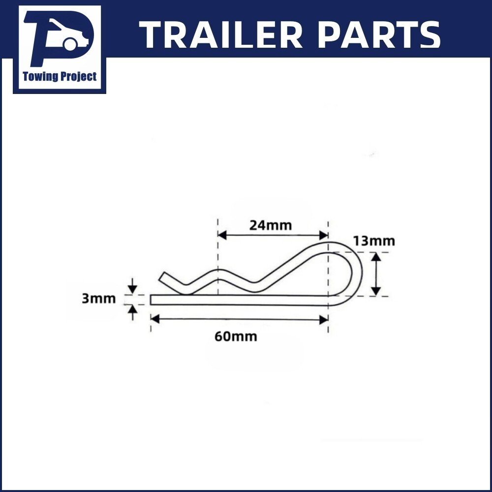 10 Pcs Trailer Hitch Pin R Clips 3mm X 60mm Lynch Cotter Pins Trailer ...