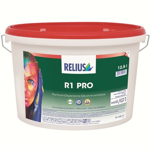 Relius R1 PRO weiß - Premium Dispersions-Siliconharz-Innenfarbe Extra ...