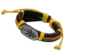 Fashion Maple Leaf Decor Braid Faux Leather Strap Unisex Bracelet | eBay