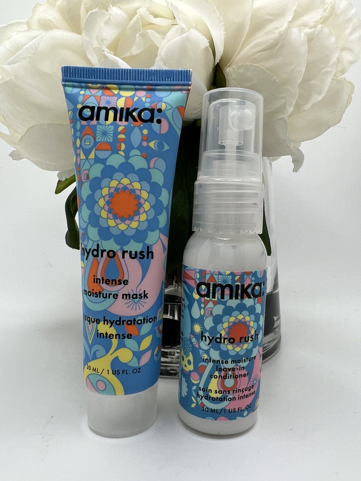 Amika Hydro Rush Intense Moisture Leave-in Conditioner & Moisture Mask ...