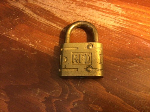 Antique RFD Mail Brass Padlock Rural Free Delivery NO Key Lock | eBay