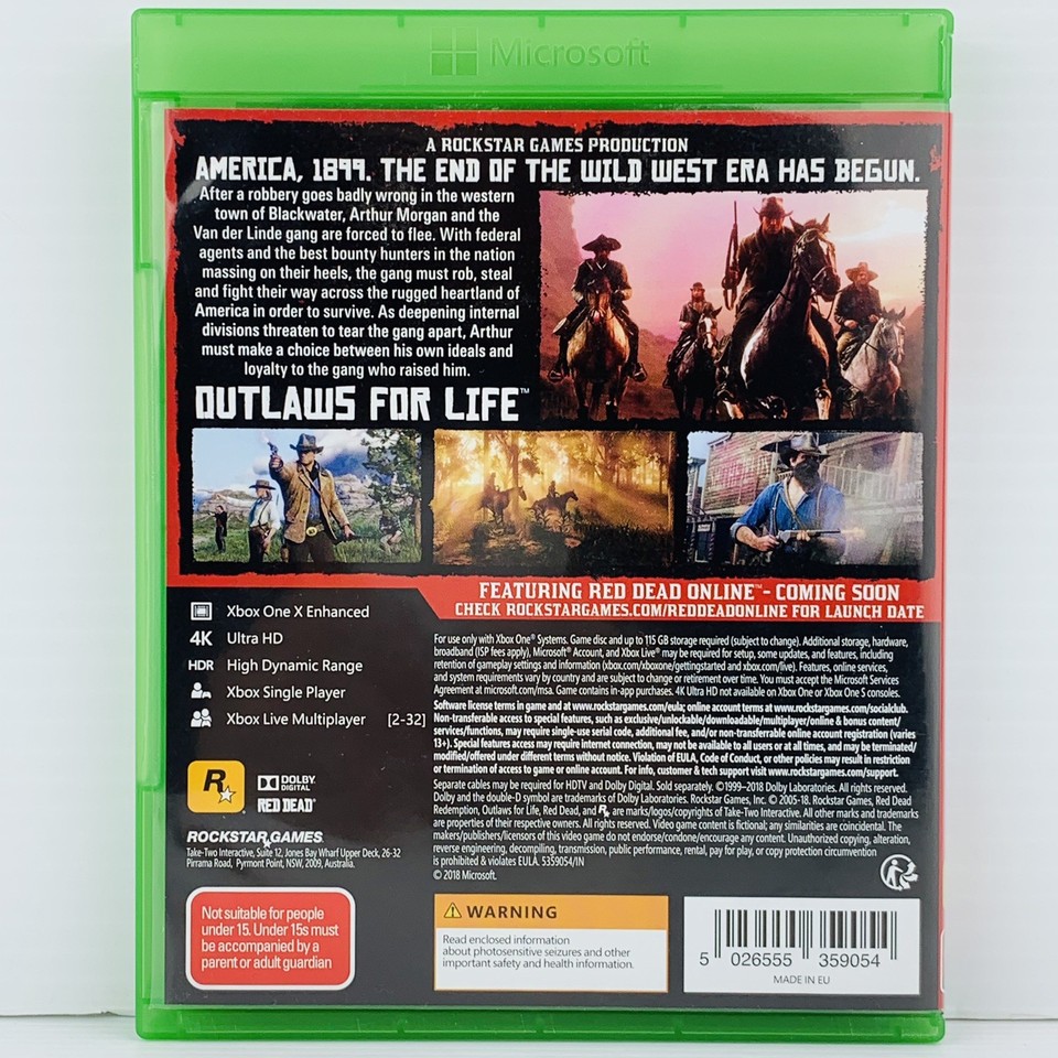 Red Dead Redemption 2 Microsoft Xbox One Game Complete With Map Tested ...