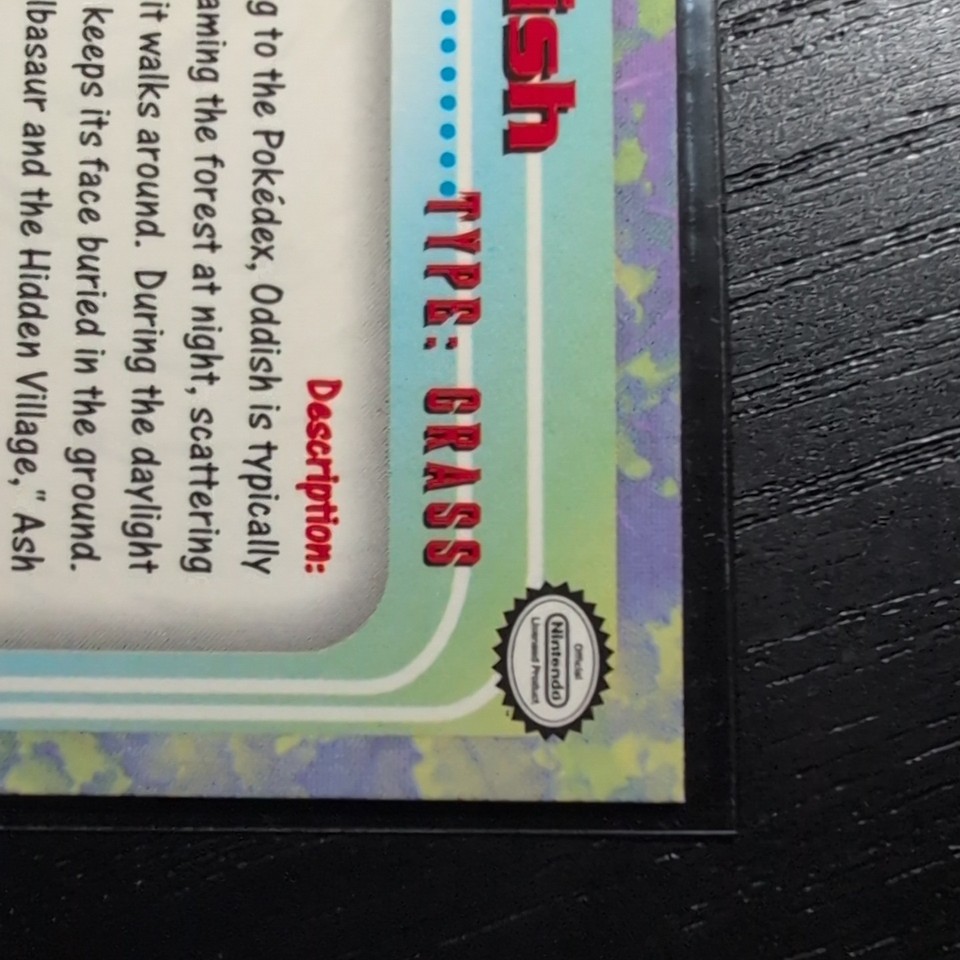 1999 Topps Pokemon TV #43 Oddish Silver Foil Black Logo (Rays 2nd Print ...