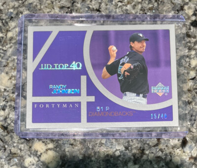 Randy Johnson Upper Deck 2003 UD Top 40 NM/M + Top Loader 15/40 Serial ...