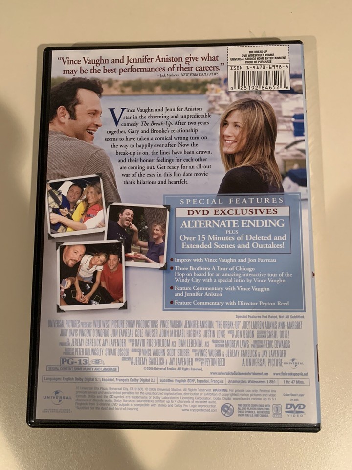 The Break-Up (DVD, 2006, Widescreen Edition) 25192846526| eBay