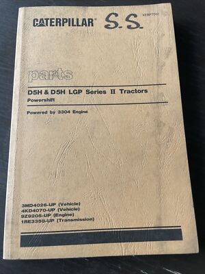 CAT Caterpillar D5H & LGP II PARTS MANUAL BOOK CATALOG TRACTOR ...