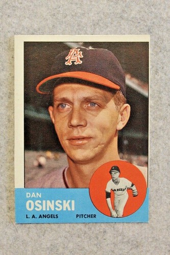 1963 Topps #114 DAN OSINSKI - LOS ANGELES ANGELS - Vintage Baseball ...