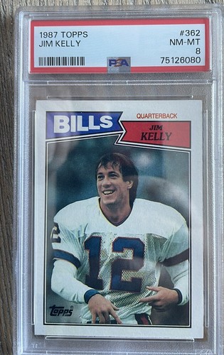 1987 Topps Football Jim Kelly Rookie Card RC #362 PSA 8 NM-MT HOF | eBay