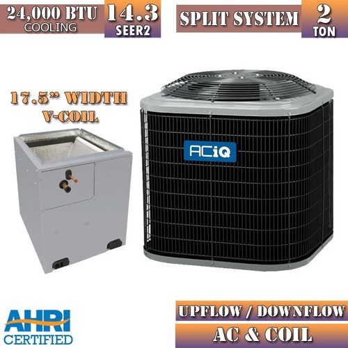 ACiQ 2 Ton AC Condenser And Coil System R4A5S24AKAWA 14.3 SEER2 Cased W ...