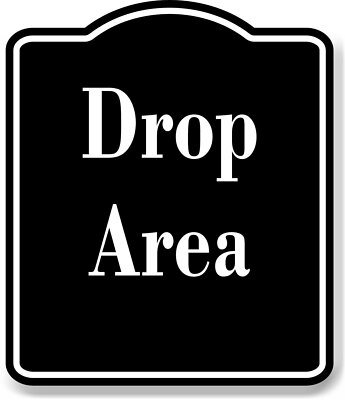 Drop Area Golf Course BLACK Aluminum Composite Sign | eBay