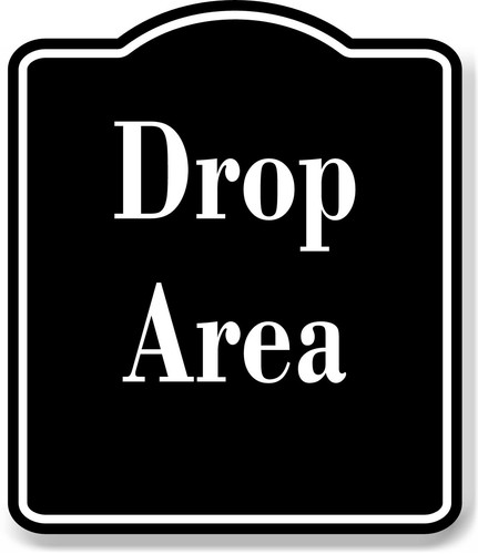 Drop Area Golf Course BLACK Aluminum Composite Sign | eBay