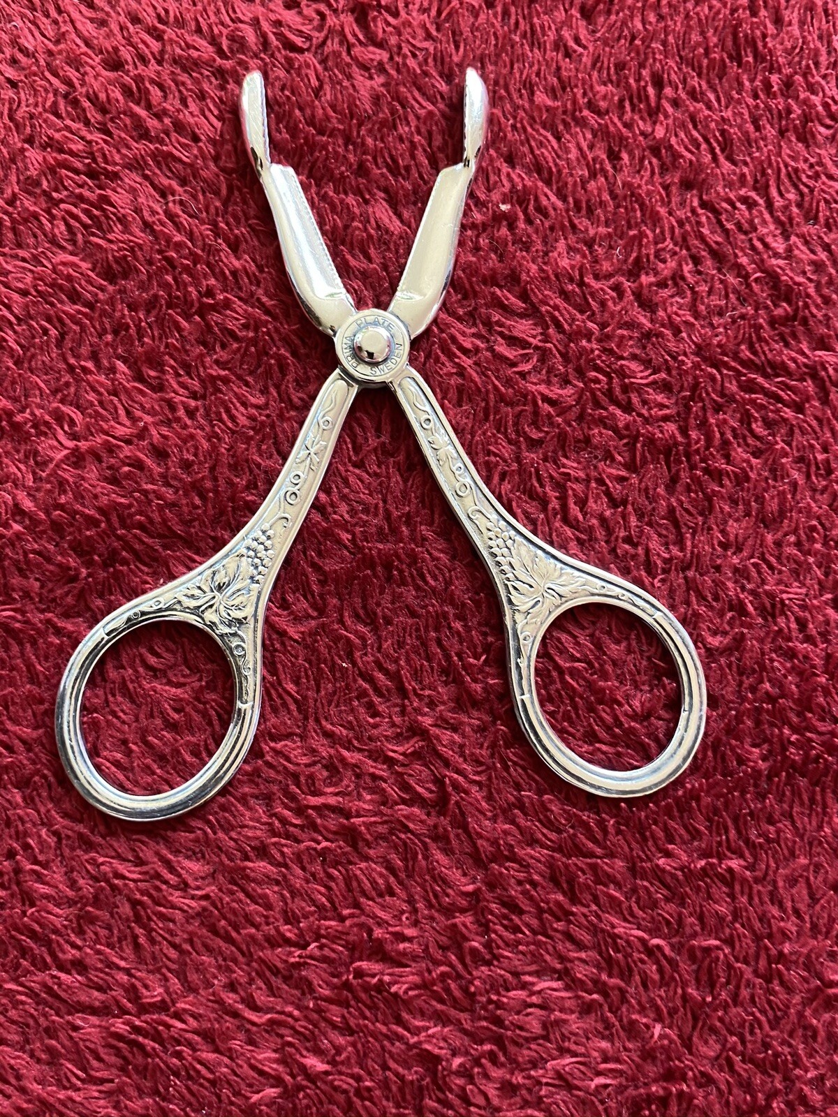 MAGNIFICENT SILVER PLATED TONGS PINCE A SUCRE HALLMARKS PRIMA PLATE ...