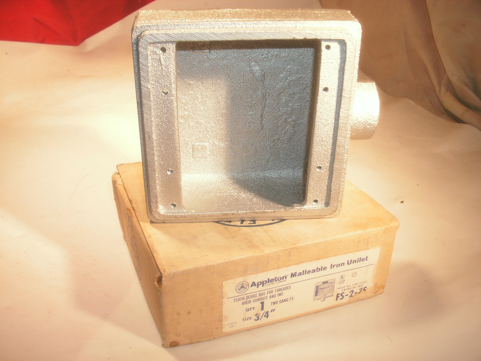 APPLETON FS-2-75 2-GANG SHALLOW DEAD-END OUTLET BOX 3/4" MALL IRON | eBay