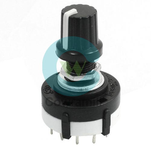 10PCS 3P4T 3 Pole 4 Position 26MM Single Wafer Band Selector Rotary ...