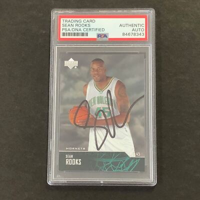 2003-04 Upper Deck #185 Sean Rooks Signed Card Auto PSA Slabbed | eBay