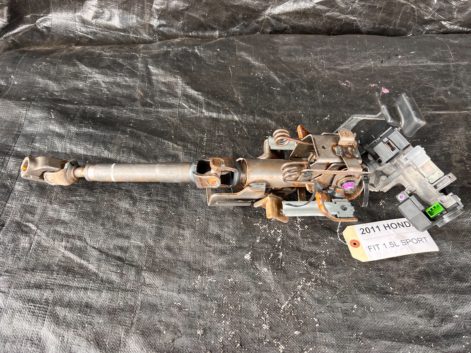 2009-2013 HONDA FIT 1.5L SPORT STEERING COLUMN ASSEMBLY 39730-SWA-A0 ...