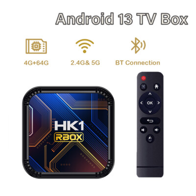 Android 13 HK1 Smart TV Box 5G Quad Core 4+64 6K Streaming Media Player ...