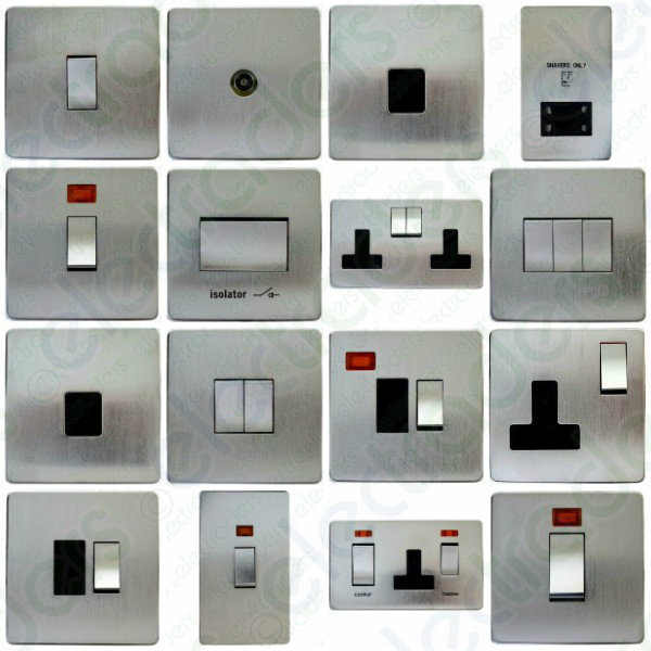 3 X Crabtree 7172/sc Platinum Screwless Low Profile Light Switch 2gang ...