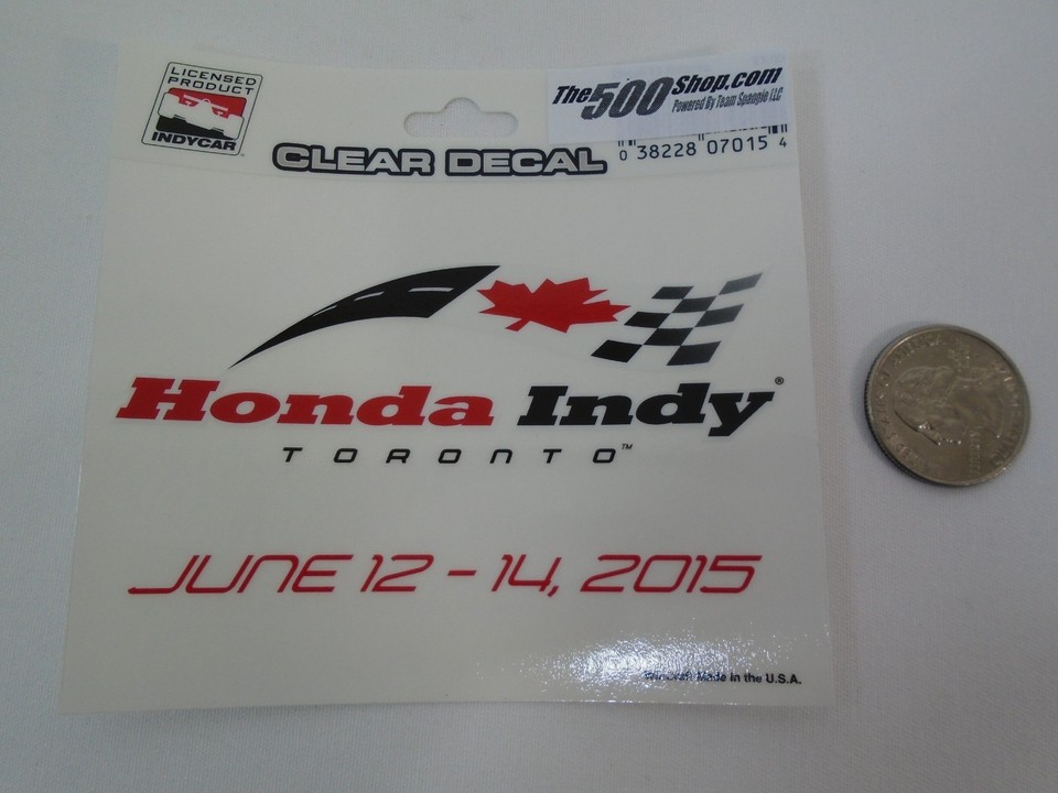 2015 Honda Indy Toronto IndyCar Event Race Collector Decal Josef ...
