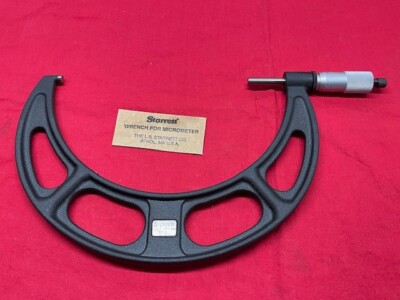 Starrett T436.1XRL-9 Outside Micrometer, Ratchet Stop, Lock Nut ...