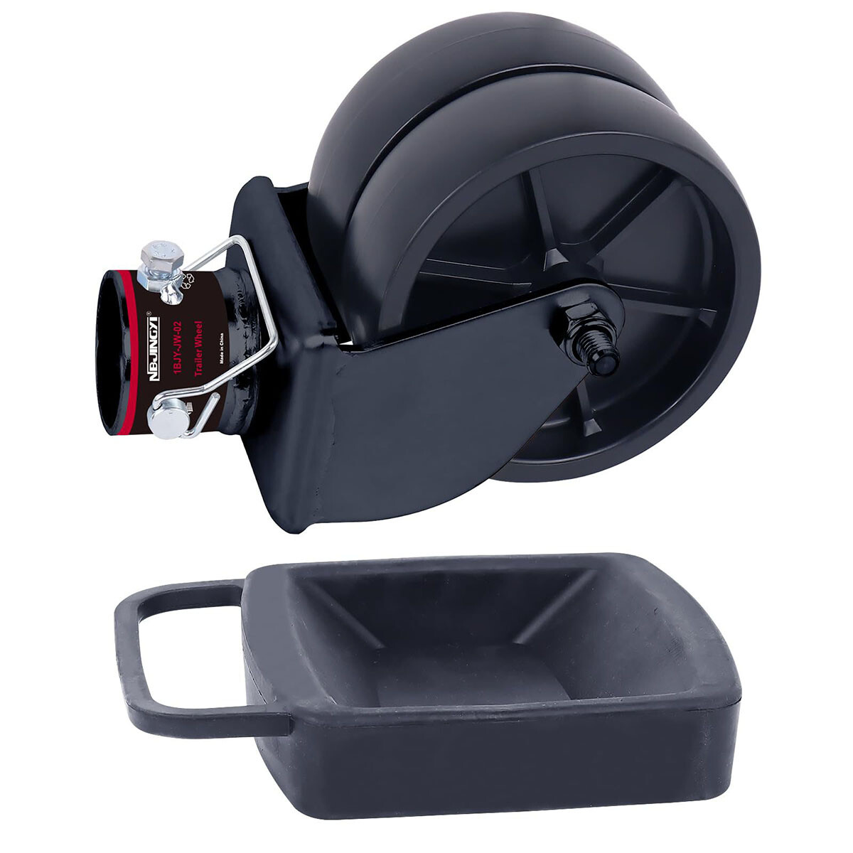 2000lbs Capacity Swivel Caster Trailer Jack Dual Wheel with Caster ...