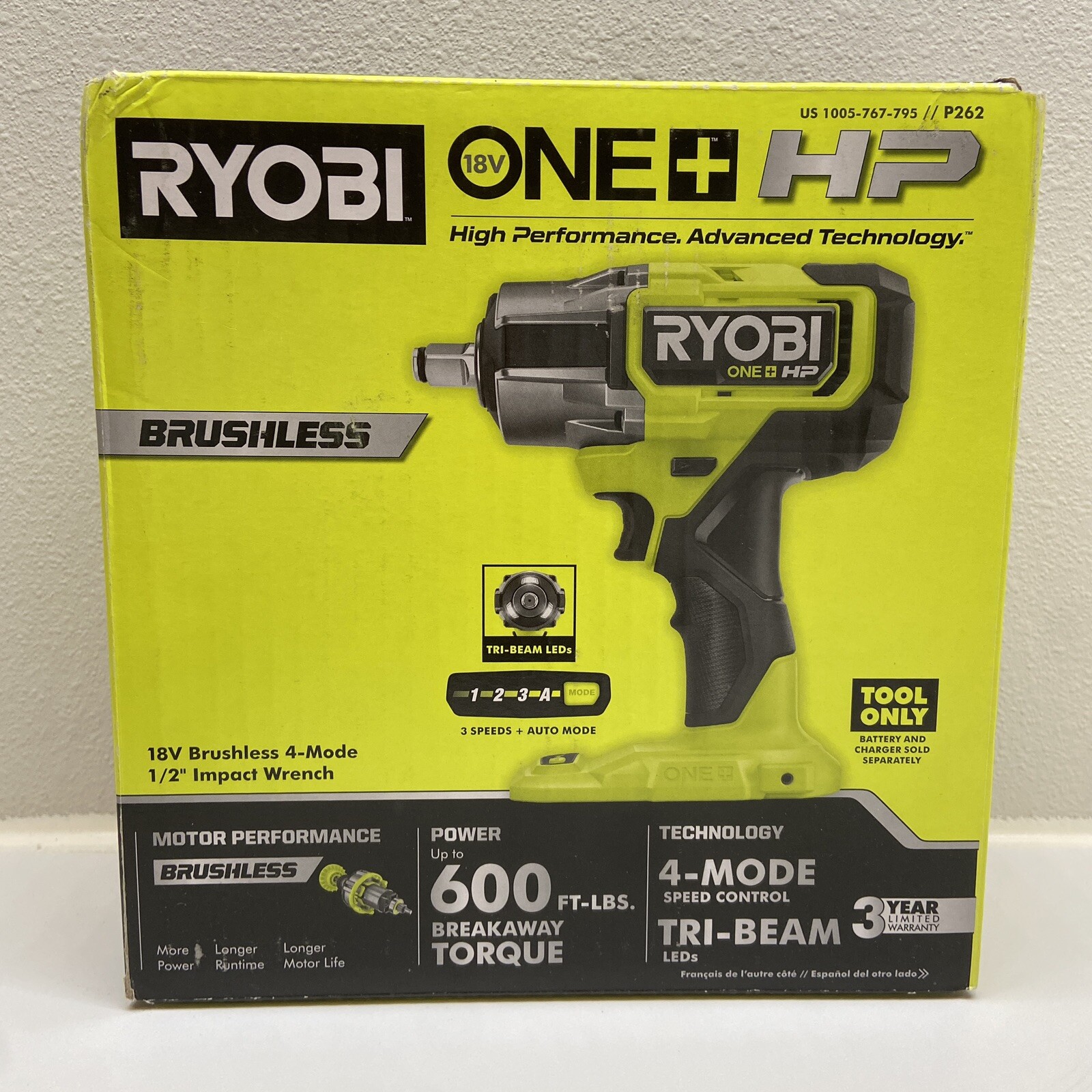 Ryobi P262 ONE+ HP Brushless Impact Wrench for sale online | eBay