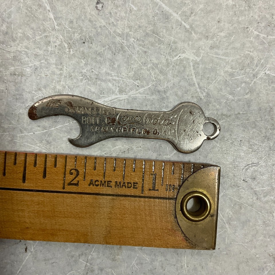 Vintage Coca-Cola Bottle Opener Steel Key Soda Springfield Bottling Co ...