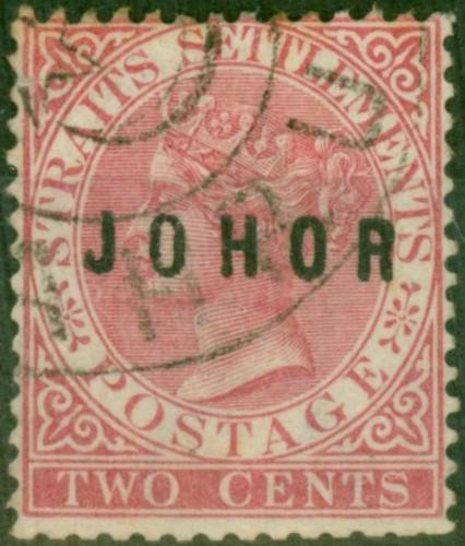 Johor 1884 2c Pale Rose SG9 Fine Used | eBay