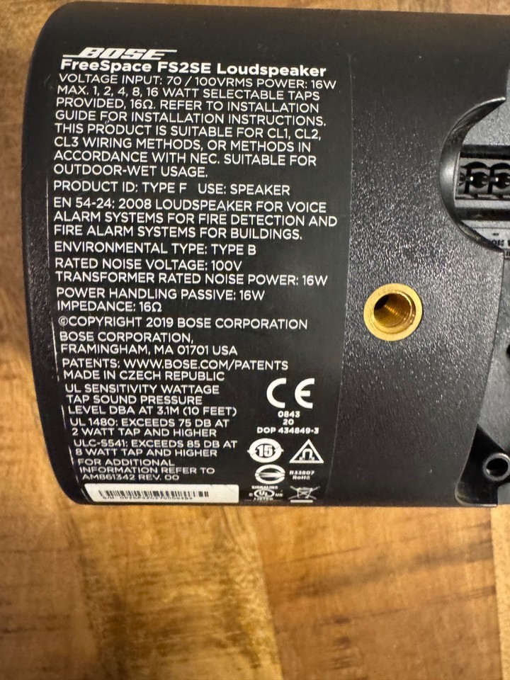 Bose FreeSpace FS2SE Loudspeaker – Black – Commercial Indoor/Outdoor ...