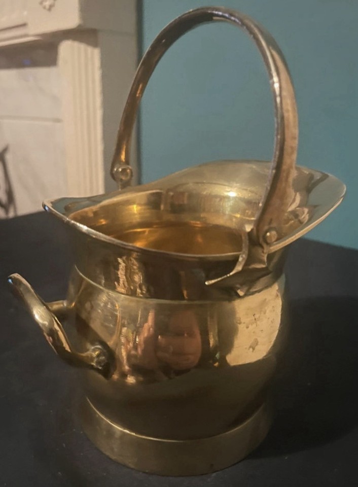 Vintage Brass Miniature Coal Bucket Coal Scuttle Or Helmet Scuttle ...