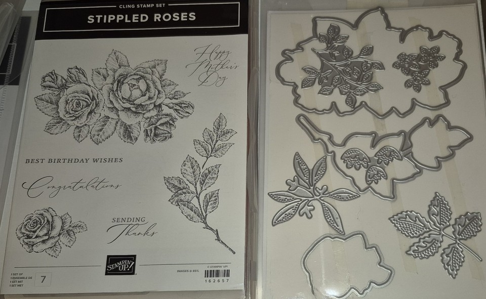 Stippled Roses Stampin Up Stamp Set & Dies Bundle & Softly Stippled ...