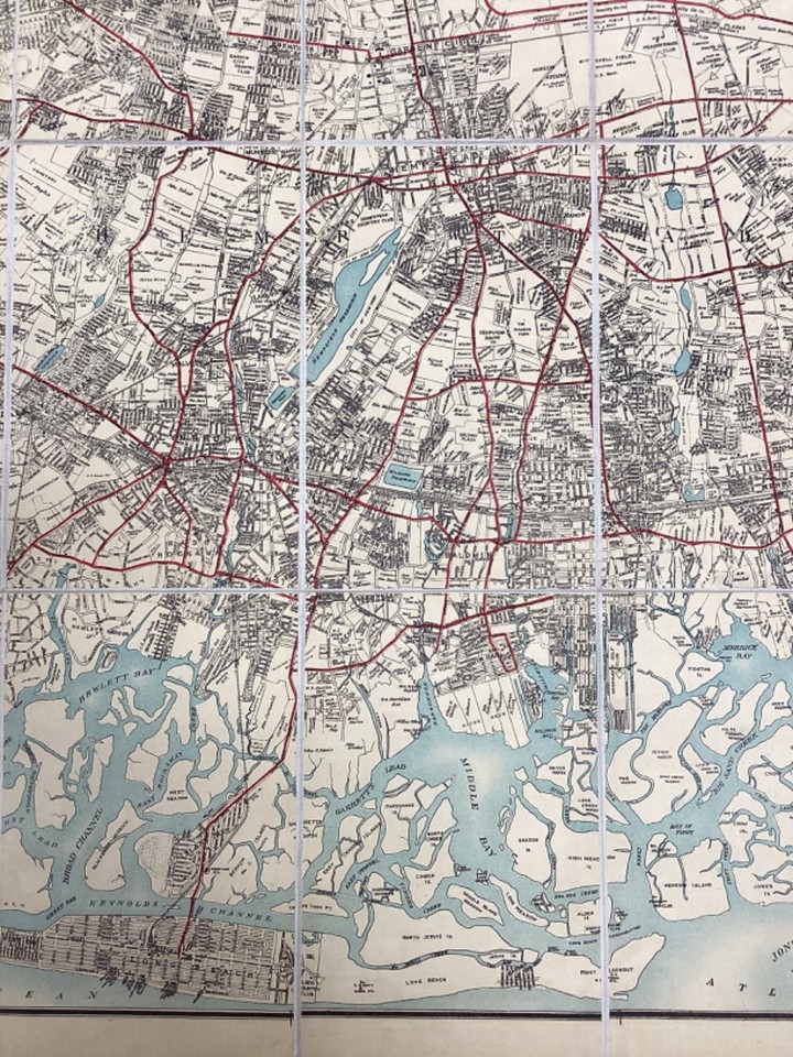 Antique 1925 Belcher Hyde Map of Nassau County Long Island Pocket ...